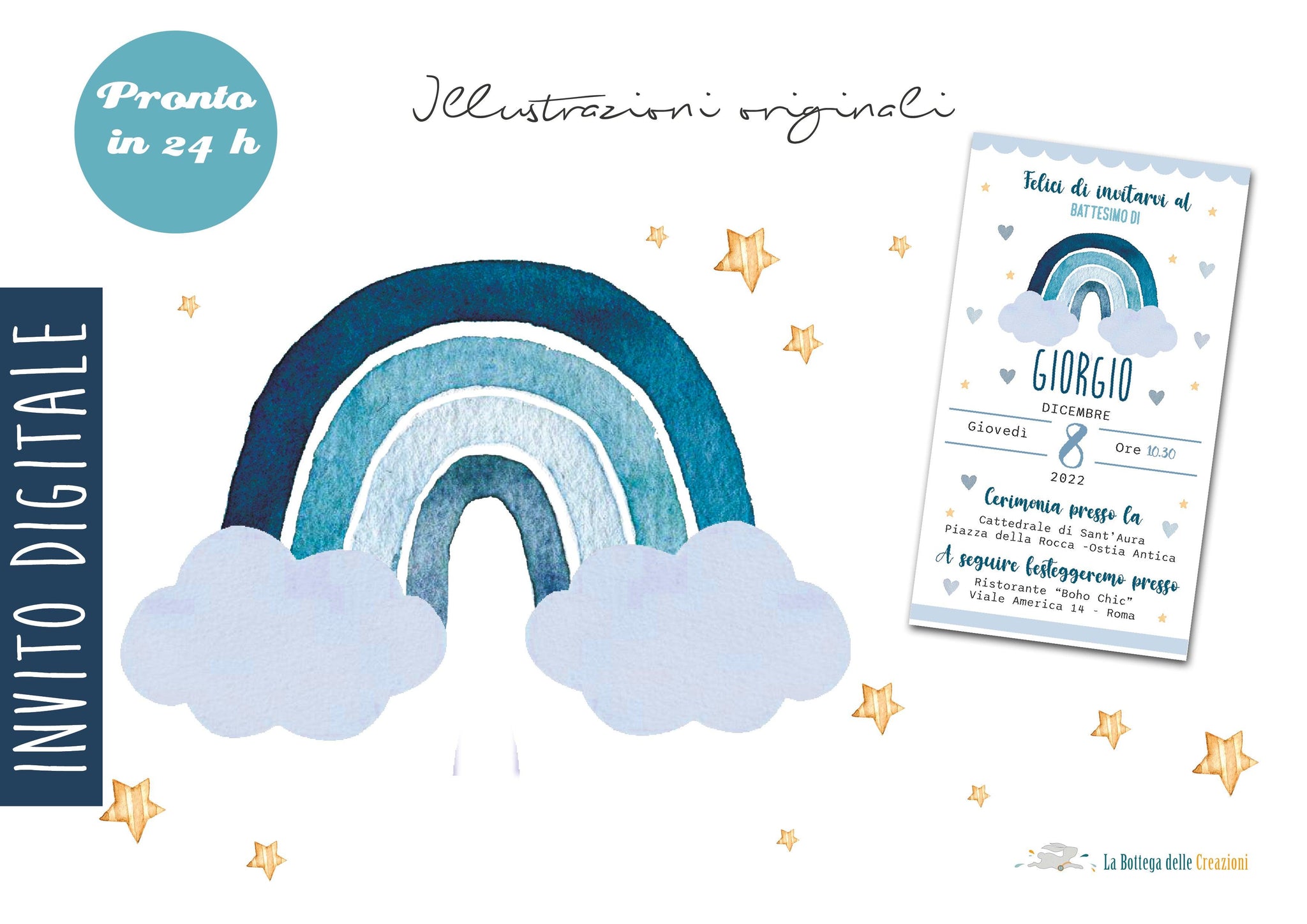 INVITO DIGITALE Arcobaleno - La Bottega delle Creazioni