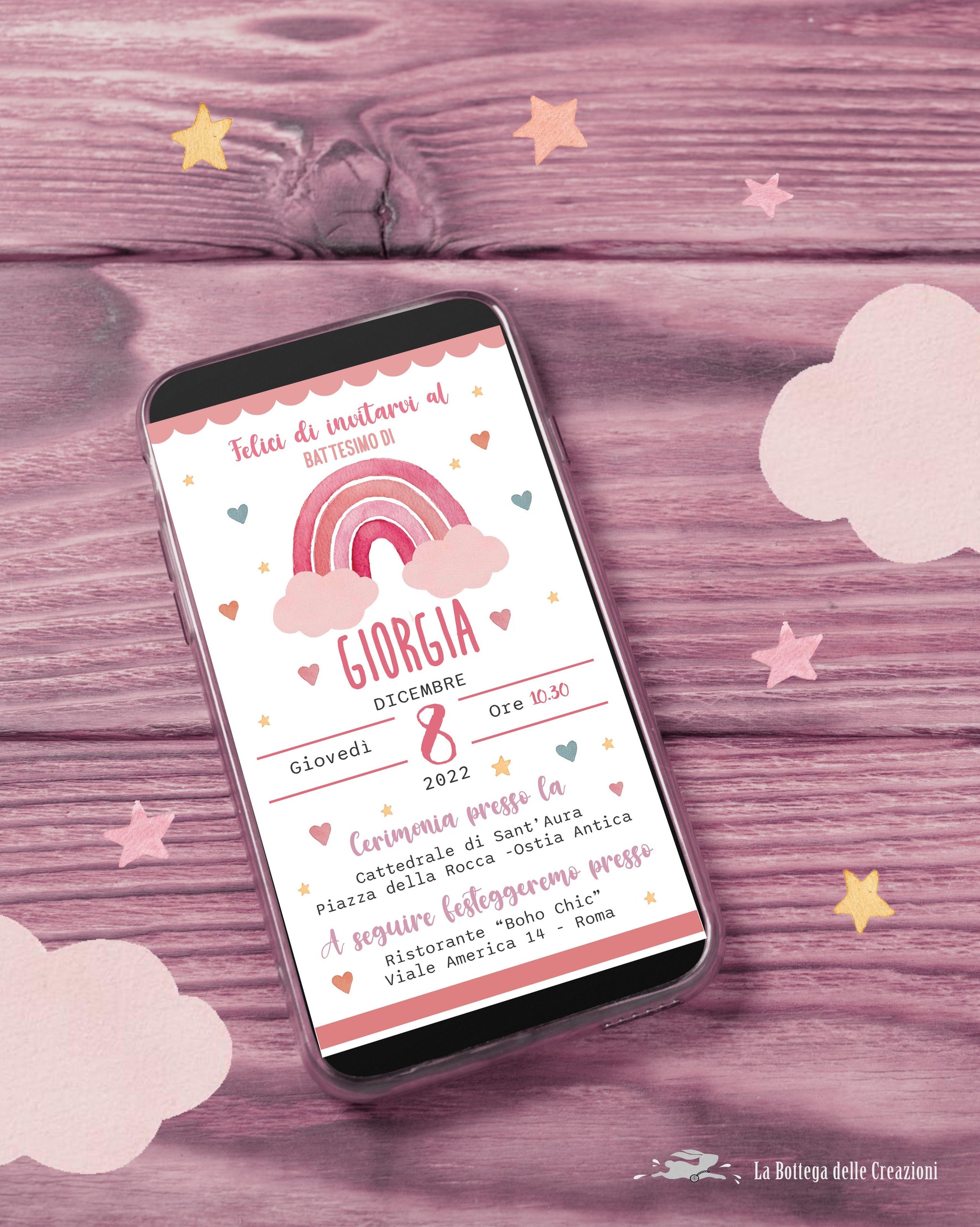 INVITO DIGITALE Arcobaleno - La Bottega delle Creazioni